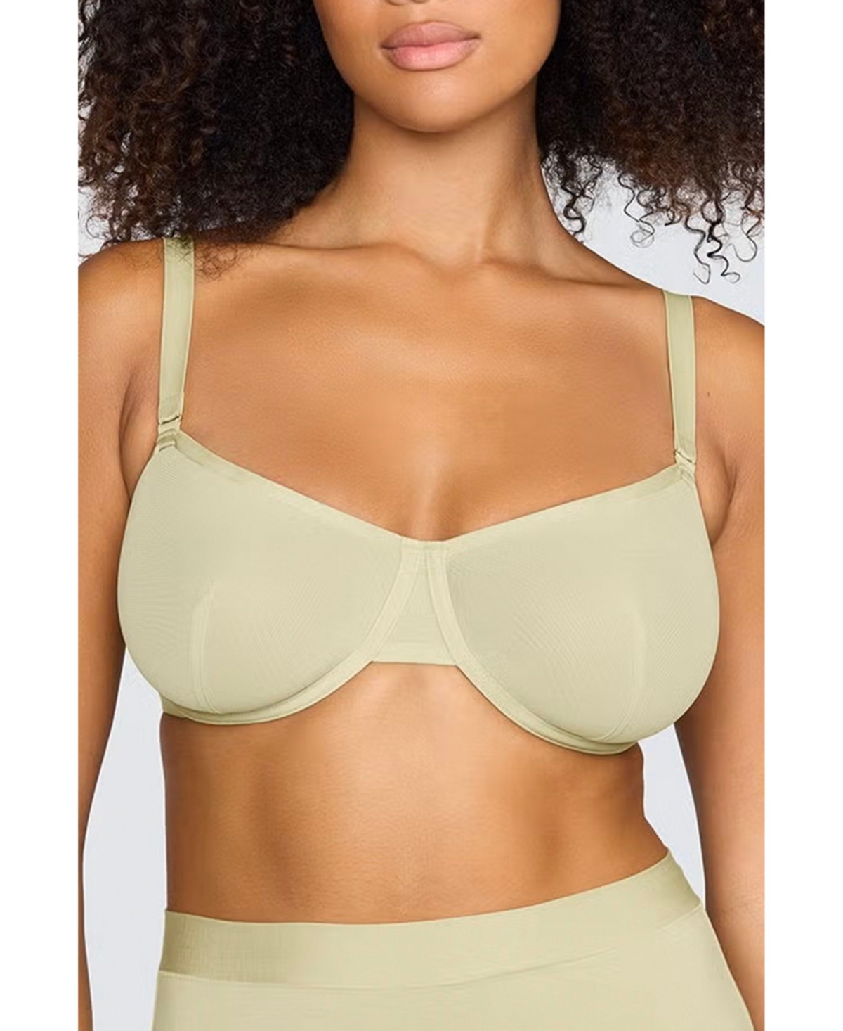 Click here for Cuup Womens The Balconette - Mesh Bra - Meadow prices