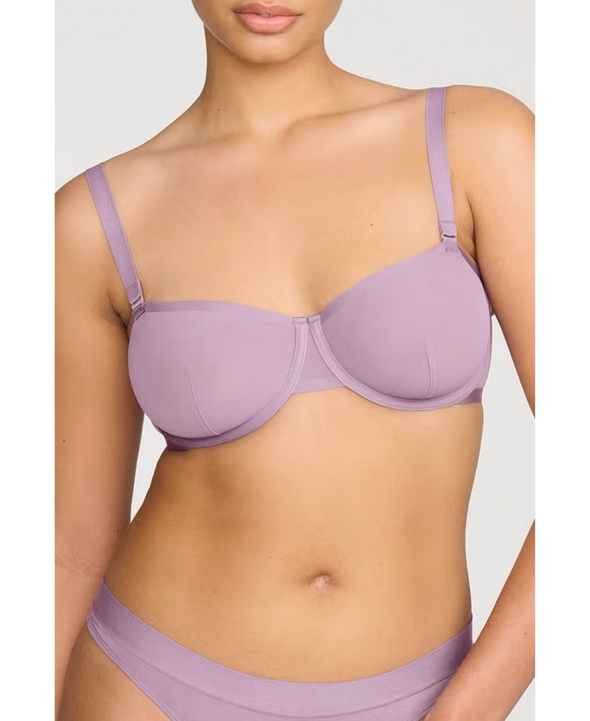 Click here for Cuup Womens The Balconette - Mesh Bra - Amethyst prices