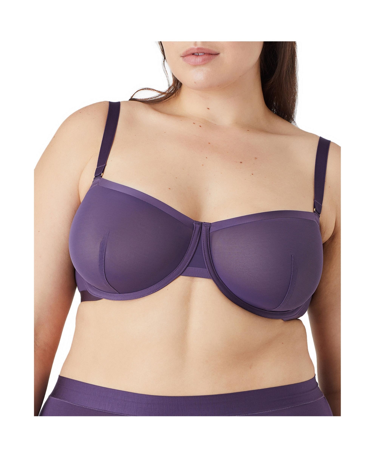 Click here for Cuup Womens The Balconette - Mesh Bra - Dusk prices