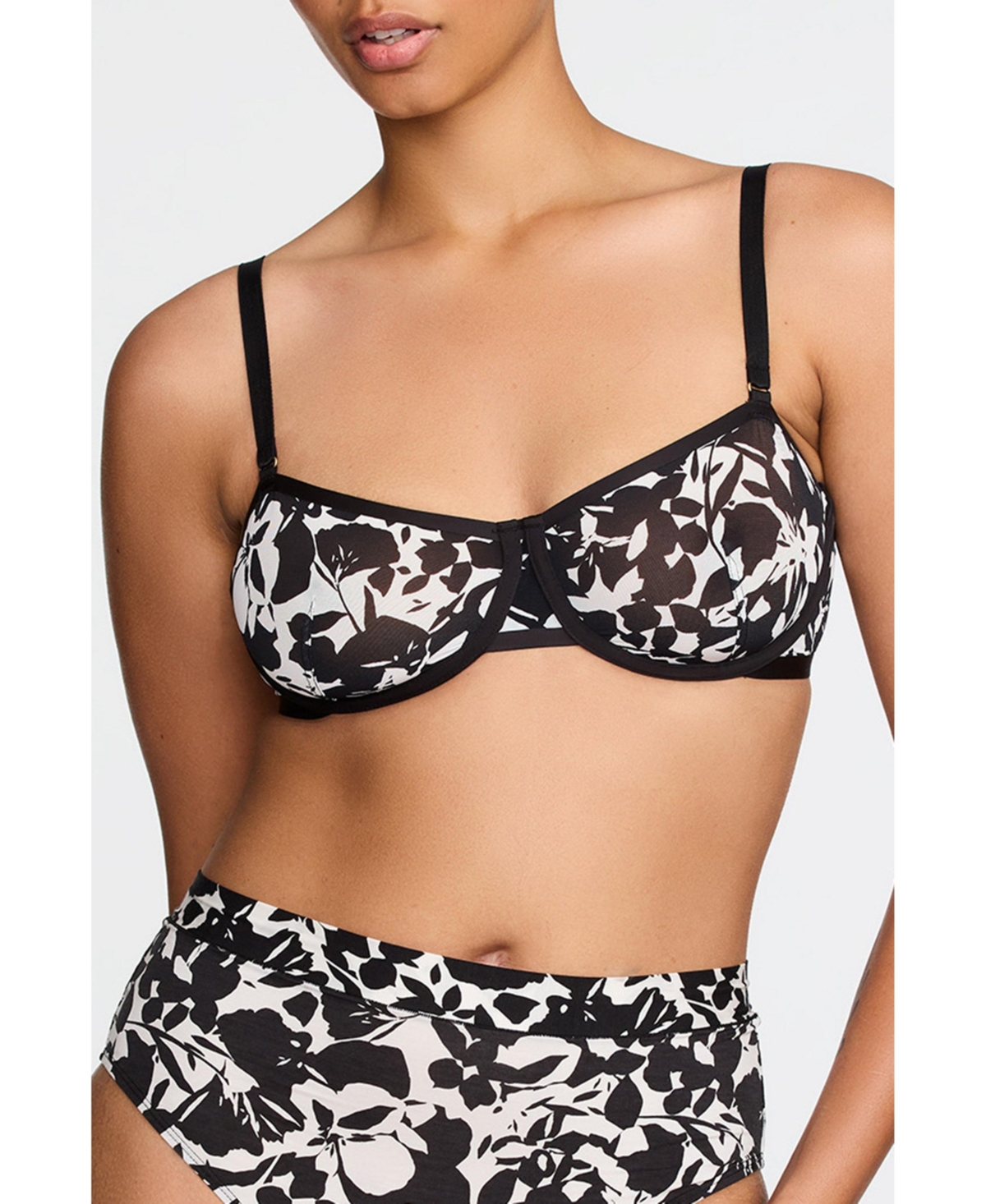 Click here for Cuup Womens The Balconette - Mesh Bra - Graphic fl... prices