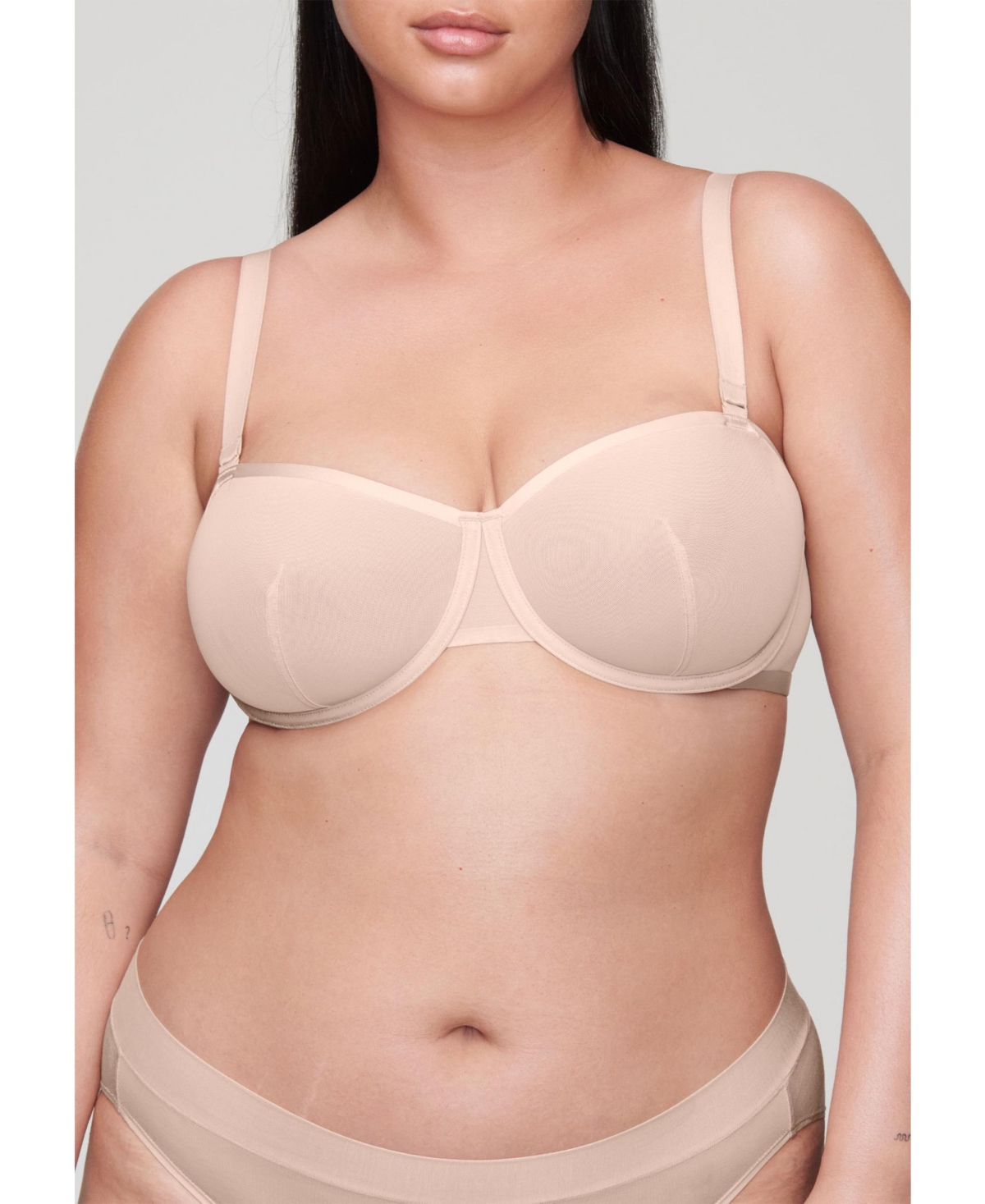 Cuup Womens The Balconette - Mesh Bra - Sand