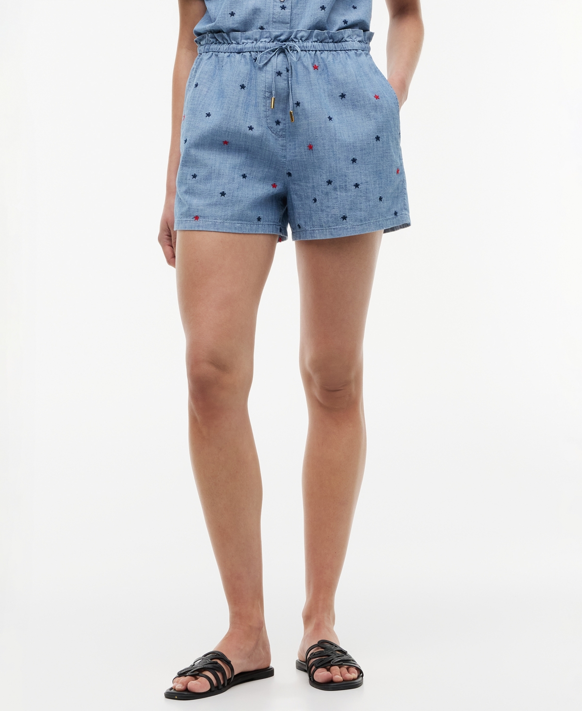 Click here for Tommy Hilfiger Womens Star Printed Chambray Shorts... prices