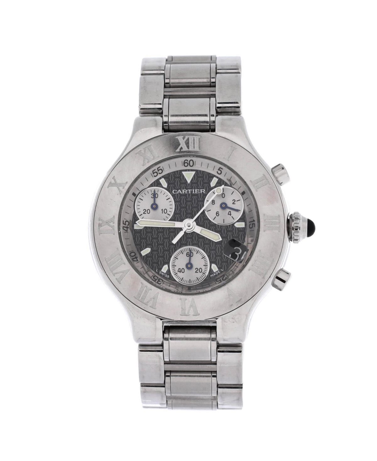 Click here for Pre-Owned Cartier Must 21 Chronoscaph Quartz Watch... prices