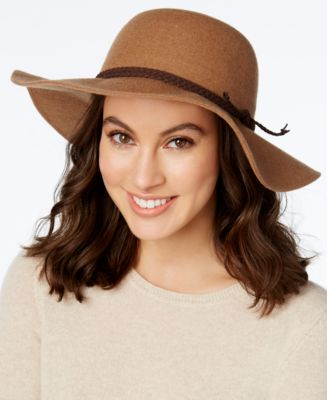INC Braided Faux Suede Band Floppy Hat, Created for Macy's - Macy's