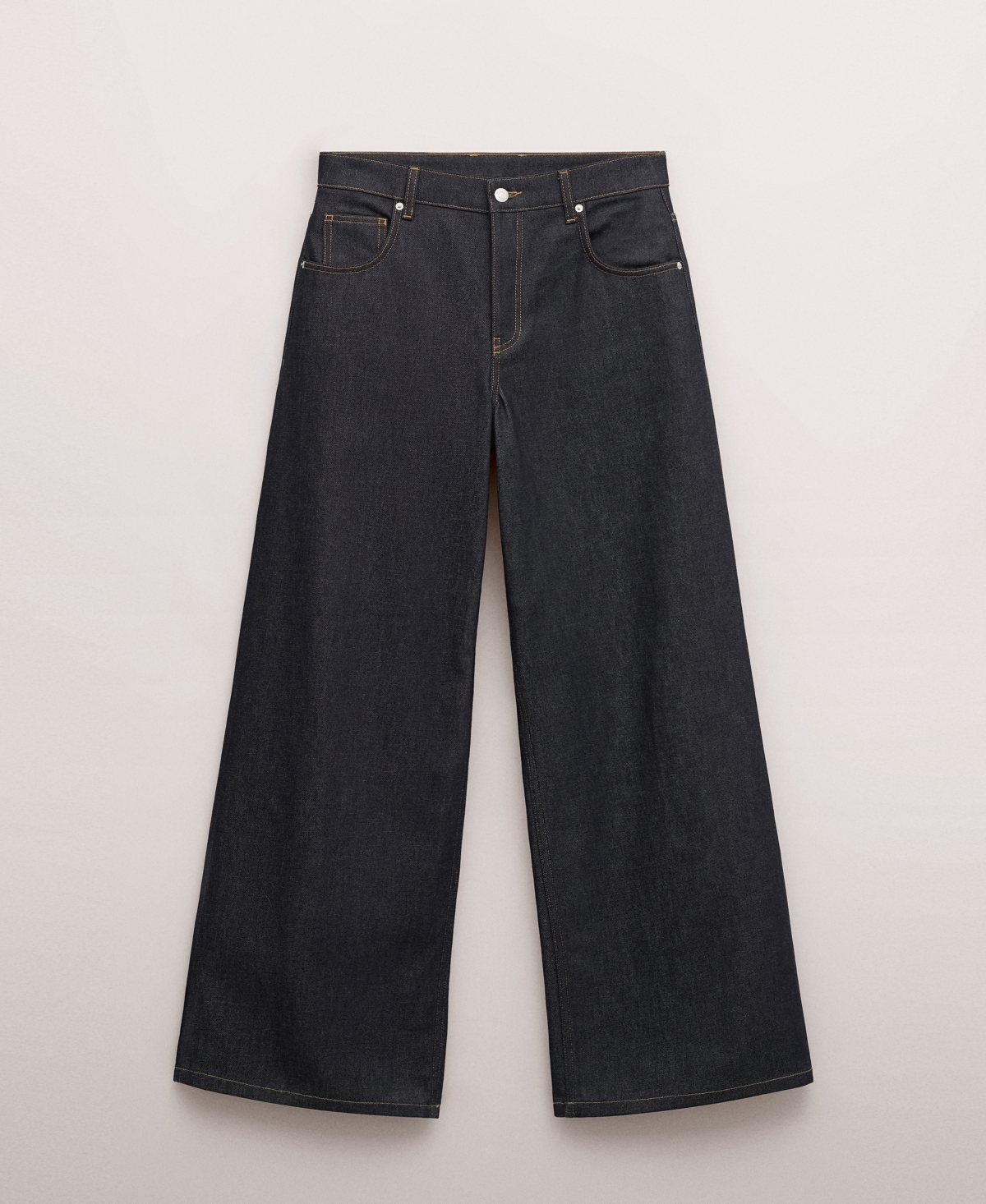 Click here for Mango Womens Low-Rise Wide Leg Jeans - Open Blue prices