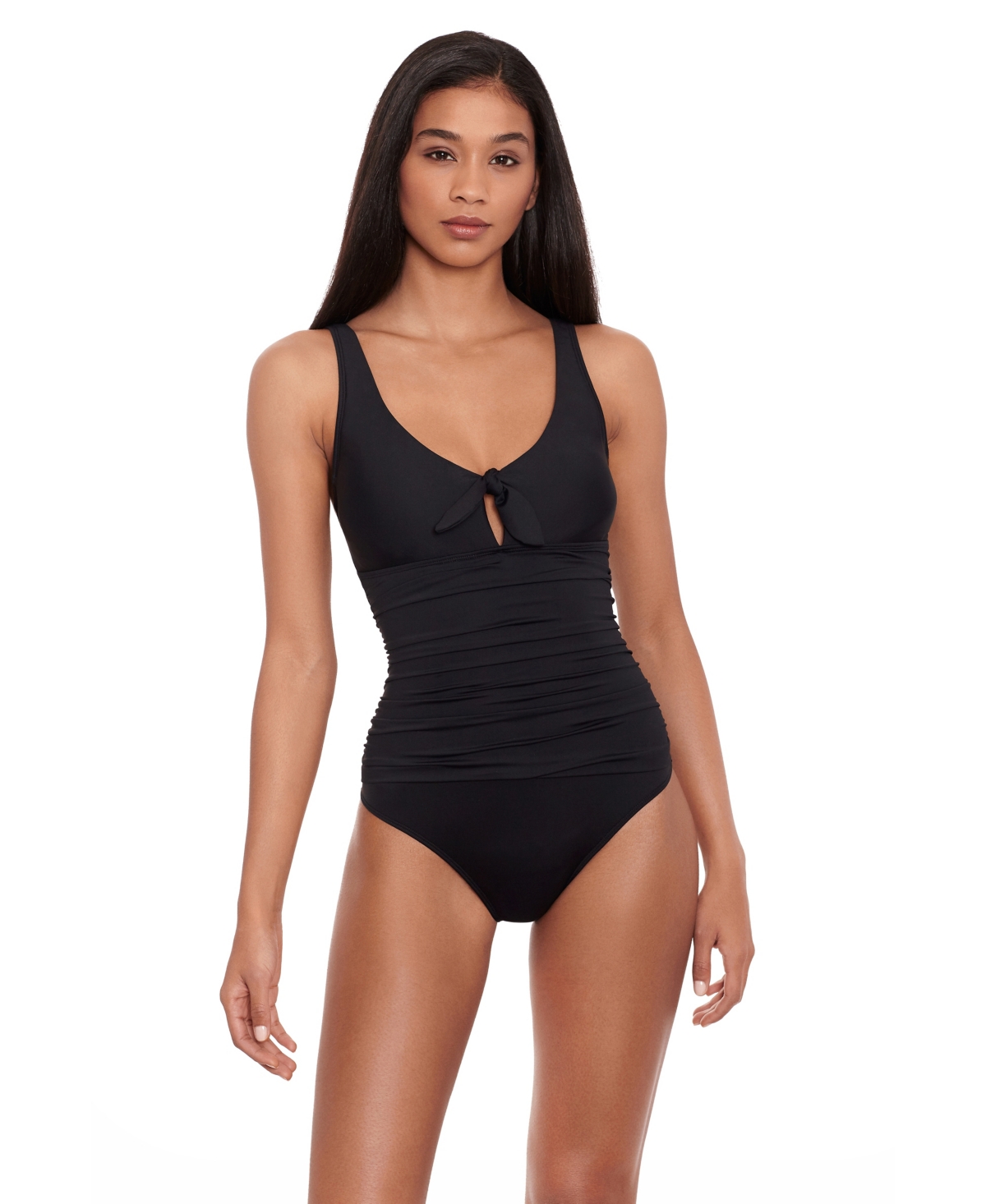 Click here for Lauren Ralph Lauren Front-Tie One-Piece Swimsuit -... prices