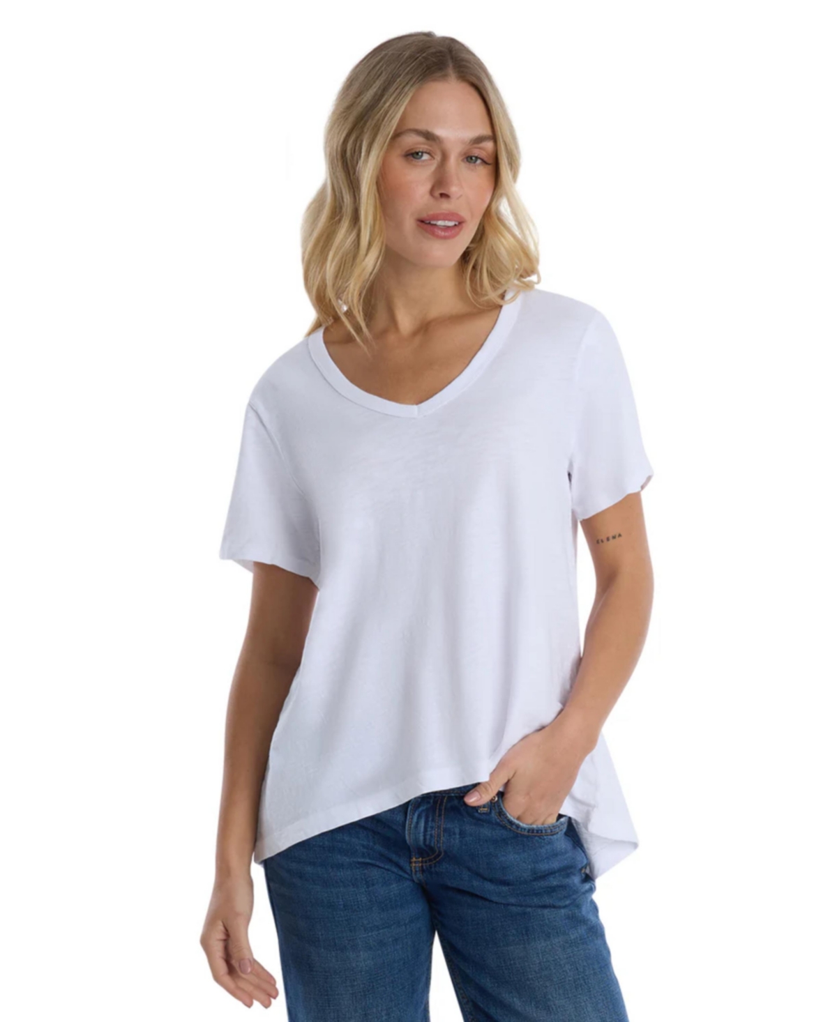 Click here for Wilt Clothing Womens Ruched Sleeve Tee - White prices