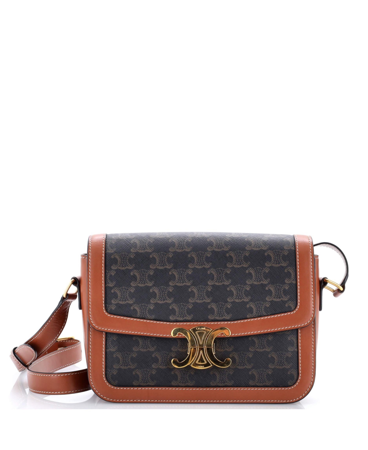 Click here for Pre-Owned Celine Medium Triomphe Shoulder Bag Trio... prices