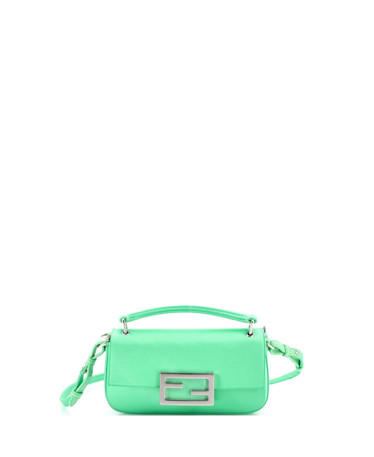 Click here for Pre-Owned Fendi Baguette Phone Pouch Silk - Green prices