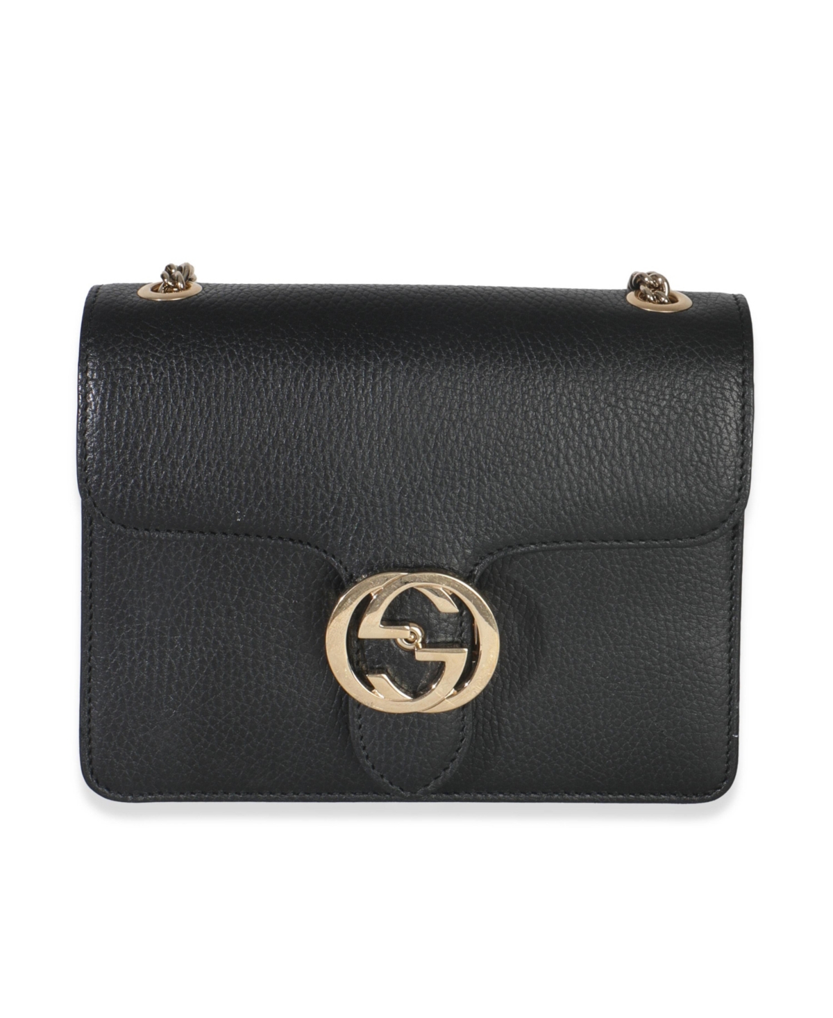 Click here for Pre-Owned Gucci Black Dollar Calfskin Interlocking... prices