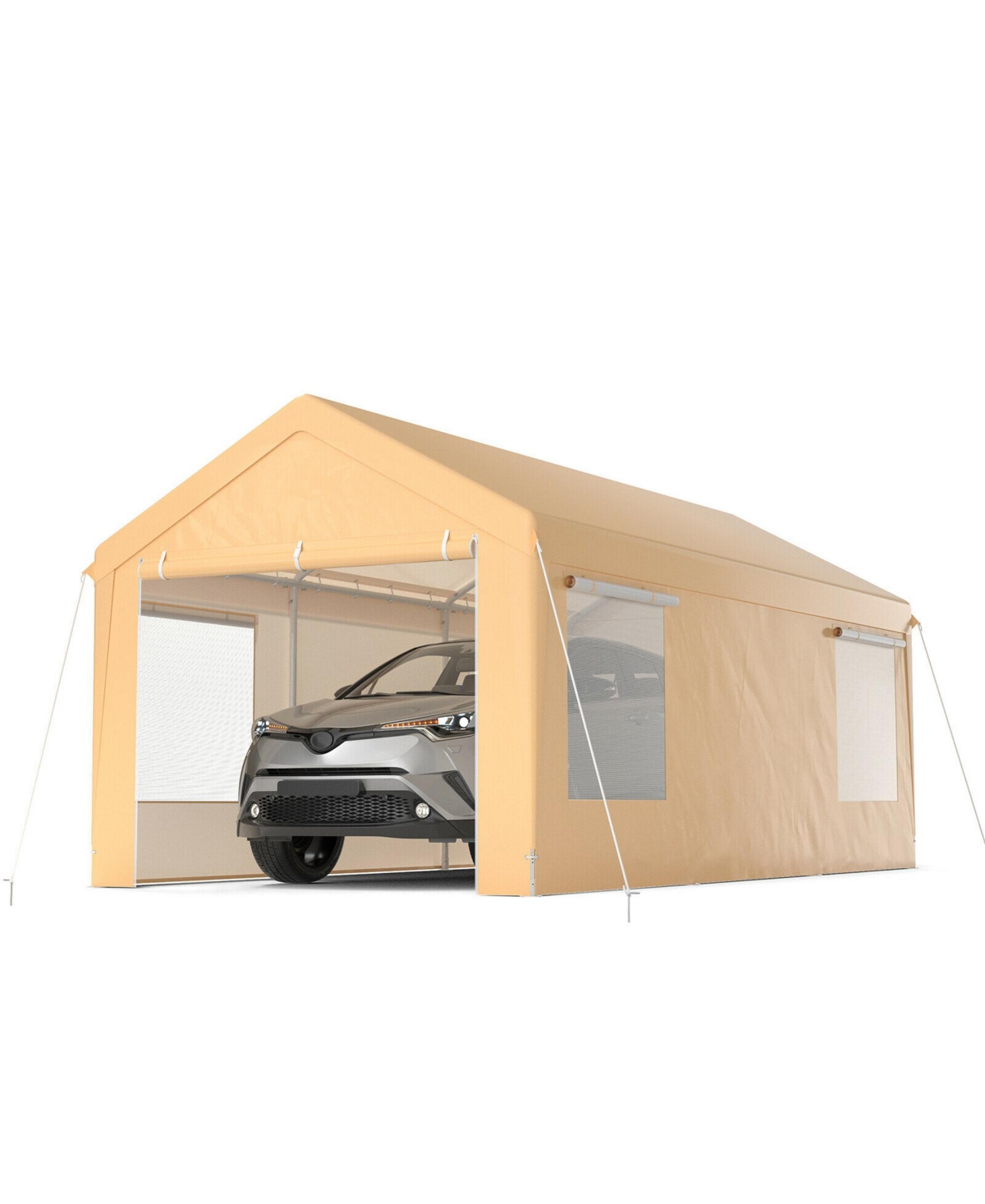 Click here for Gymax 10x20 ft Heavy-Duty Steel Carport Car Canopy... prices