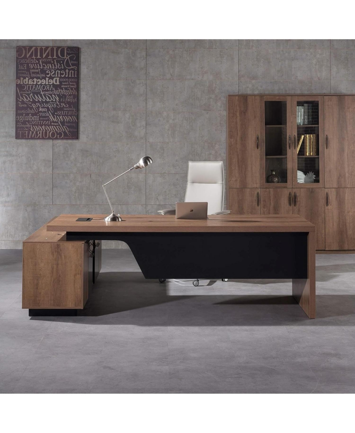 Click here for logicfox Retractable Office L-Shaped Desk with Dra... prices