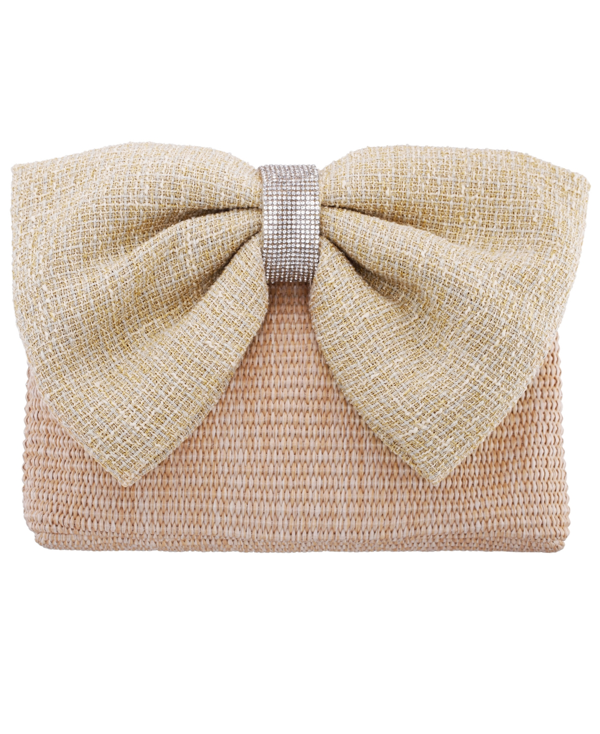 Click here for Nina Tula Straw Bow Small Satchel Handbag - Butter... prices