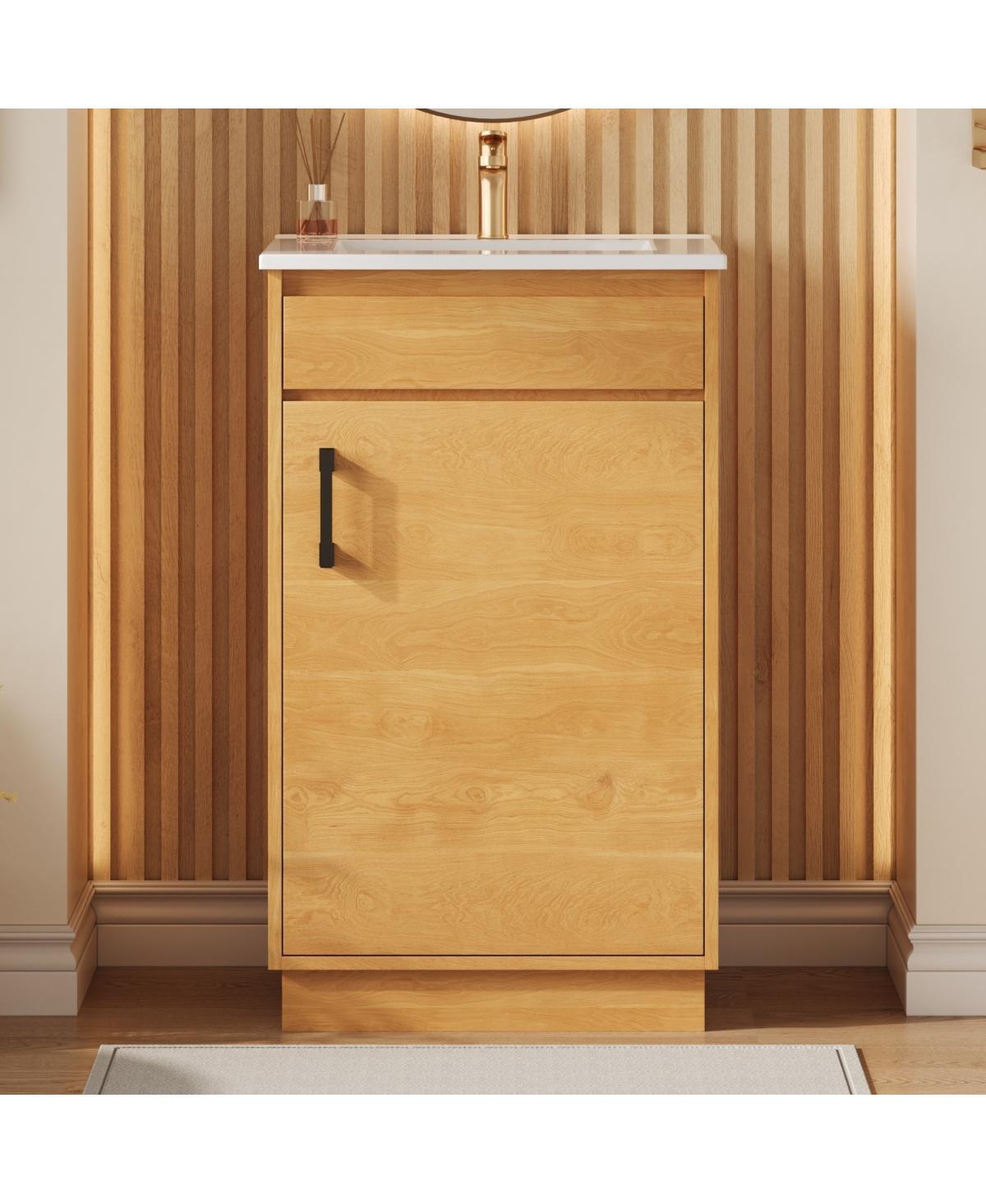 Click here for Sillysis 20" Farmhouse Natural Bathroom Vanit... prices