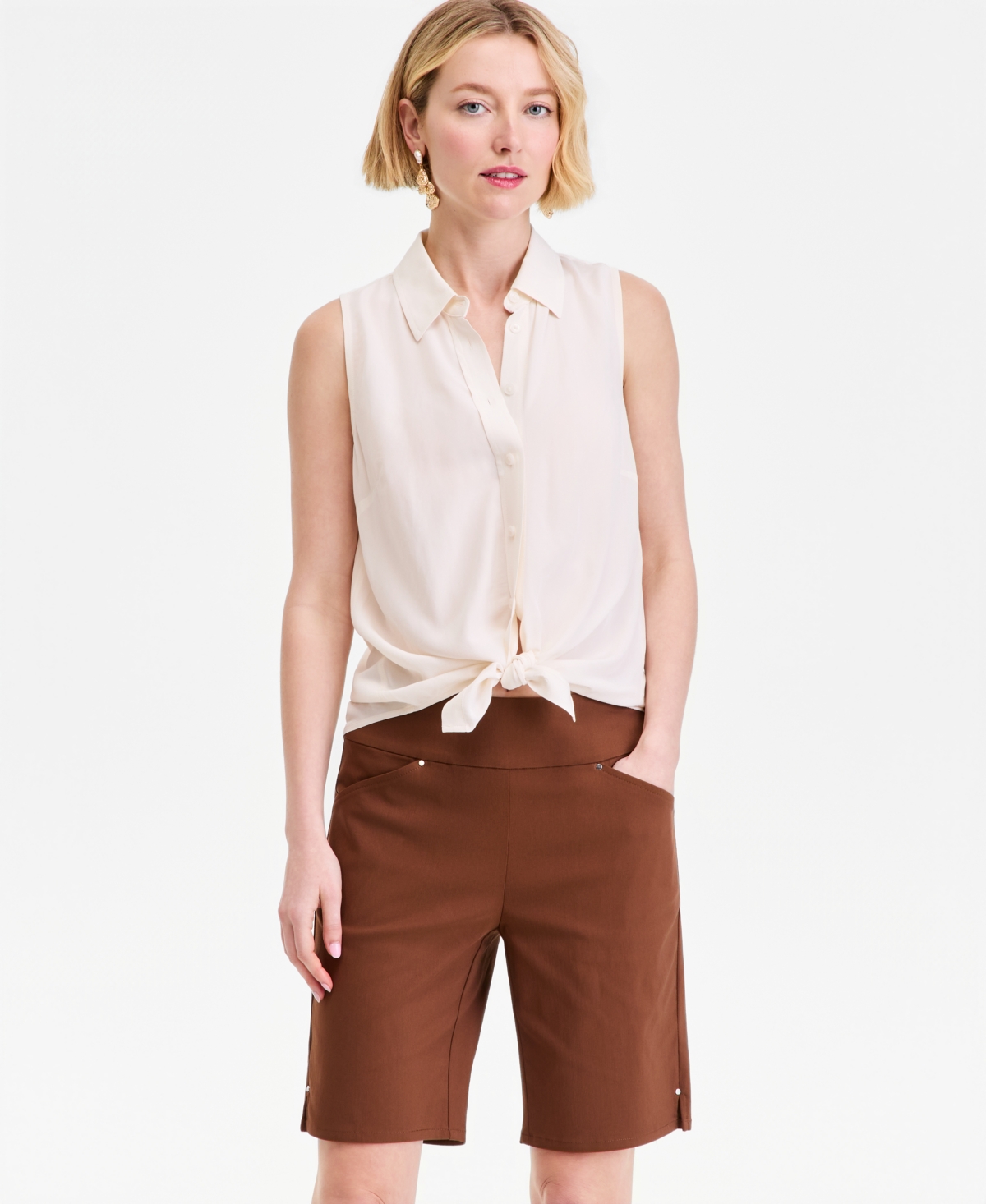 Click here for I.n.c. International Concepts Womens Printed Butto... prices