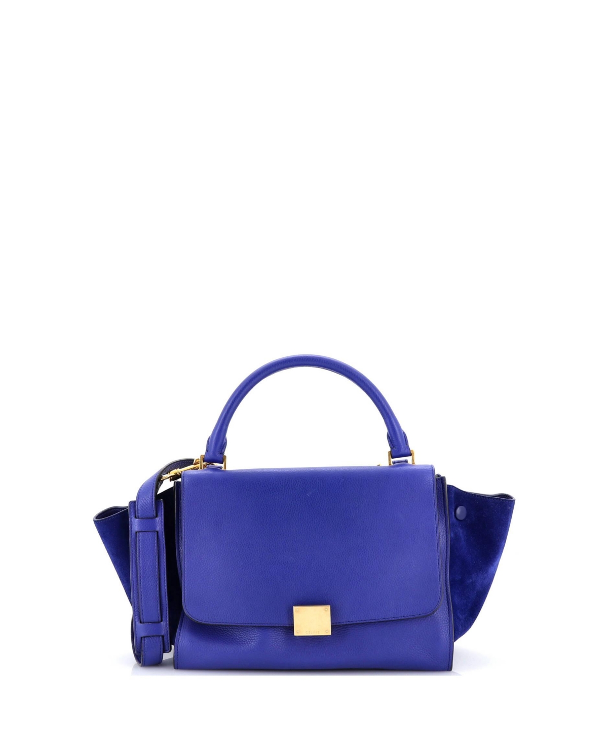 Click here for Pre-Owned Celine Small Trapeze Bag Leather - Blue prices