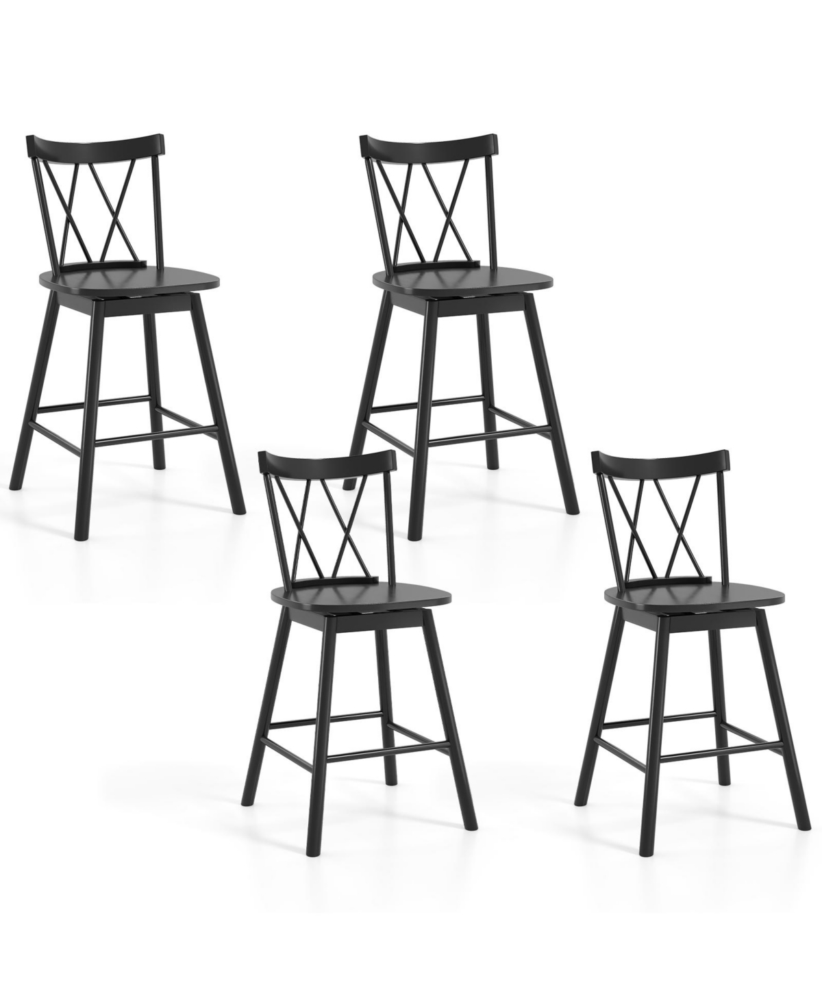 Click here for Gymax Windsor Bar Stool Set of 4 24 Swivel Rubber... prices