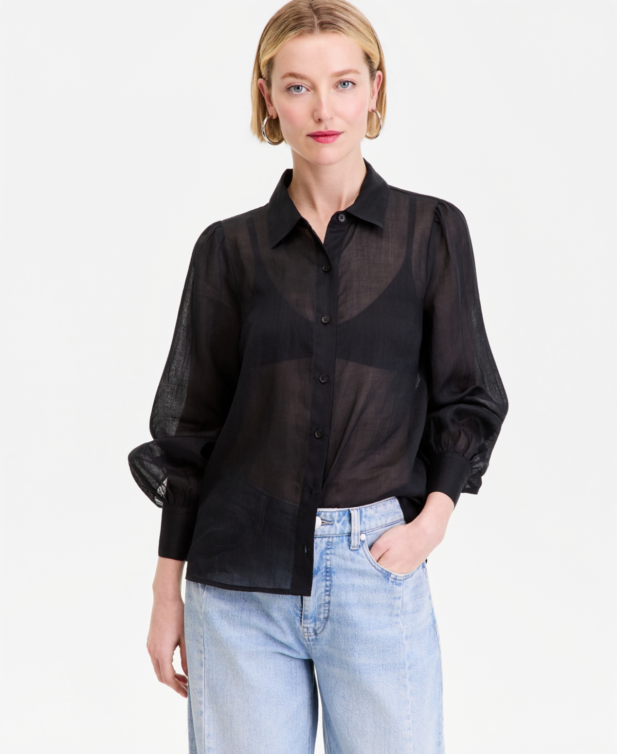Click here for I.n.c. International Concepts Womens Puffed-Sleeve... prices