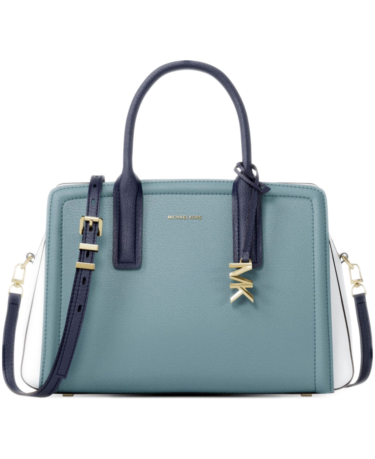 Click here for Michael Kors Laila Medium Color-Block Leather Satc... prices