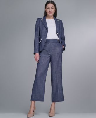 Click here for Tommy Hilfiger Womens Crosshatch Blazer Tab Waistb... prices