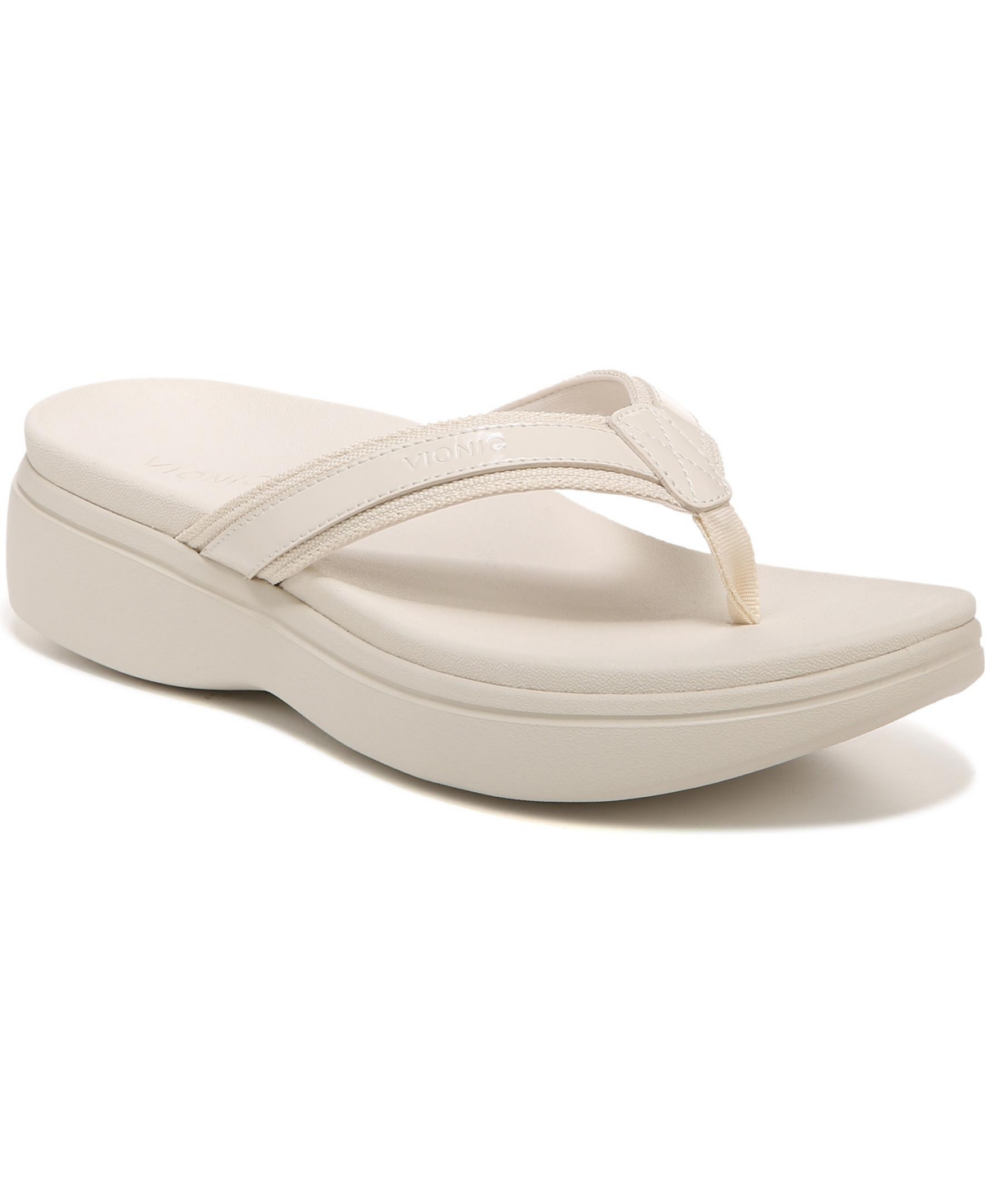 Click here for Vionic Womens High Tide Ii Thong Sandals - Cream w... prices