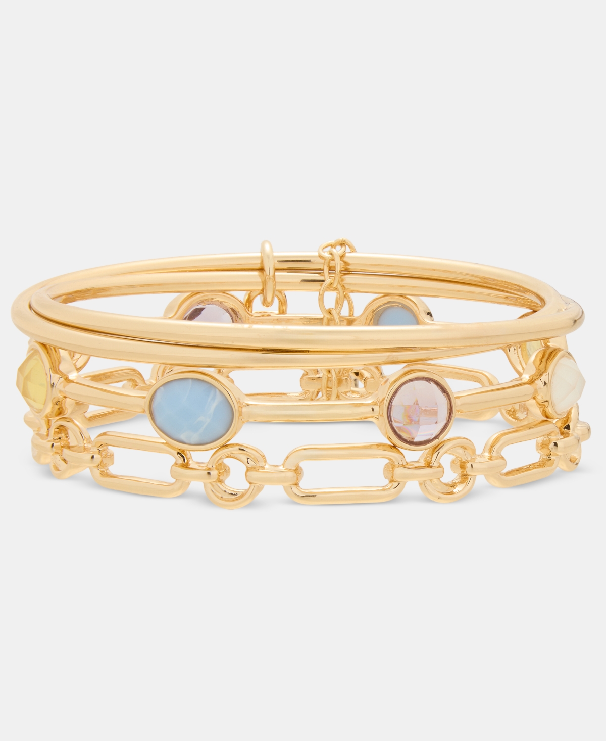Click here for Anne Klein Gold-Tone Stone Locket Bangle Bracelets... prices