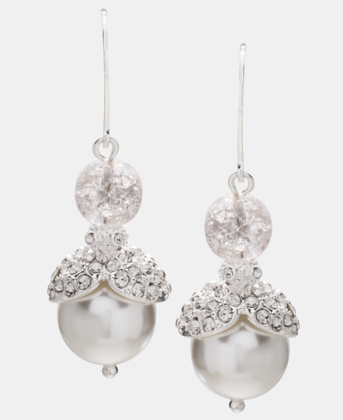 Click here for Anne Klein Silver-Tone Imitation-Pearl Crackle Sto... prices