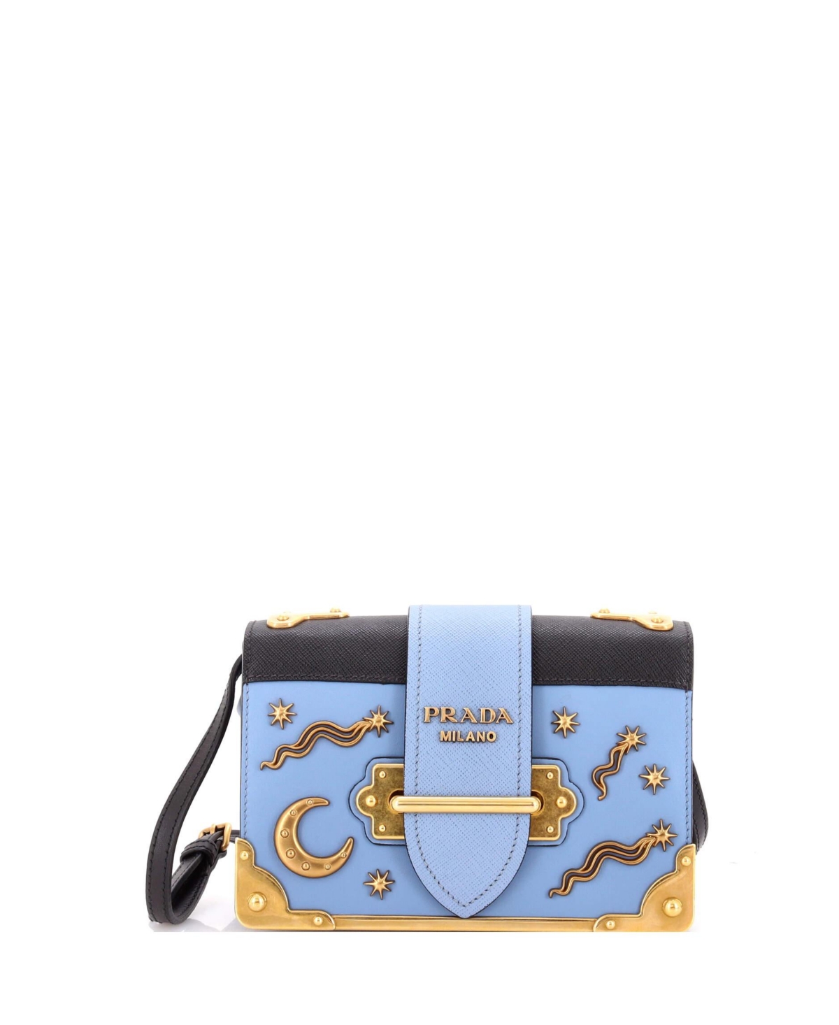 Click here for Pre-Owned Prada Small Cahier Crossbody Bag Embelli... prices