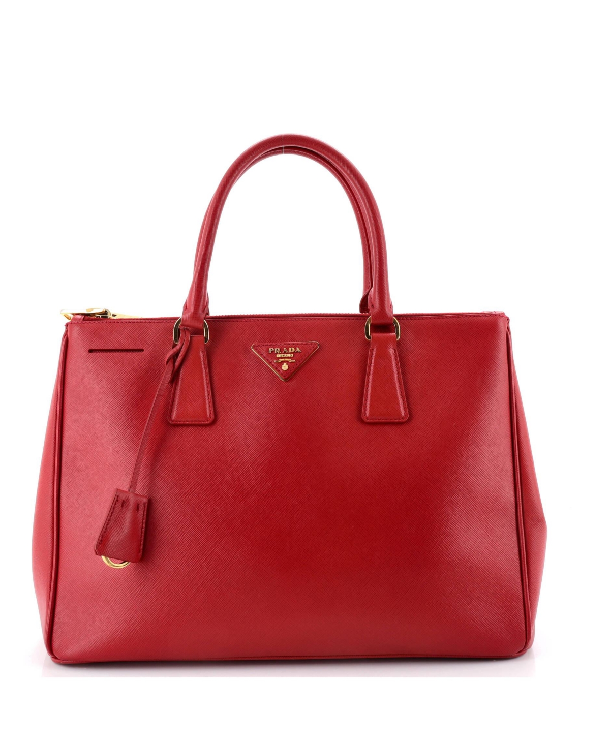 Click here for Pre-Owned Prada Medium Double Zip Lux Tote Saffian... prices