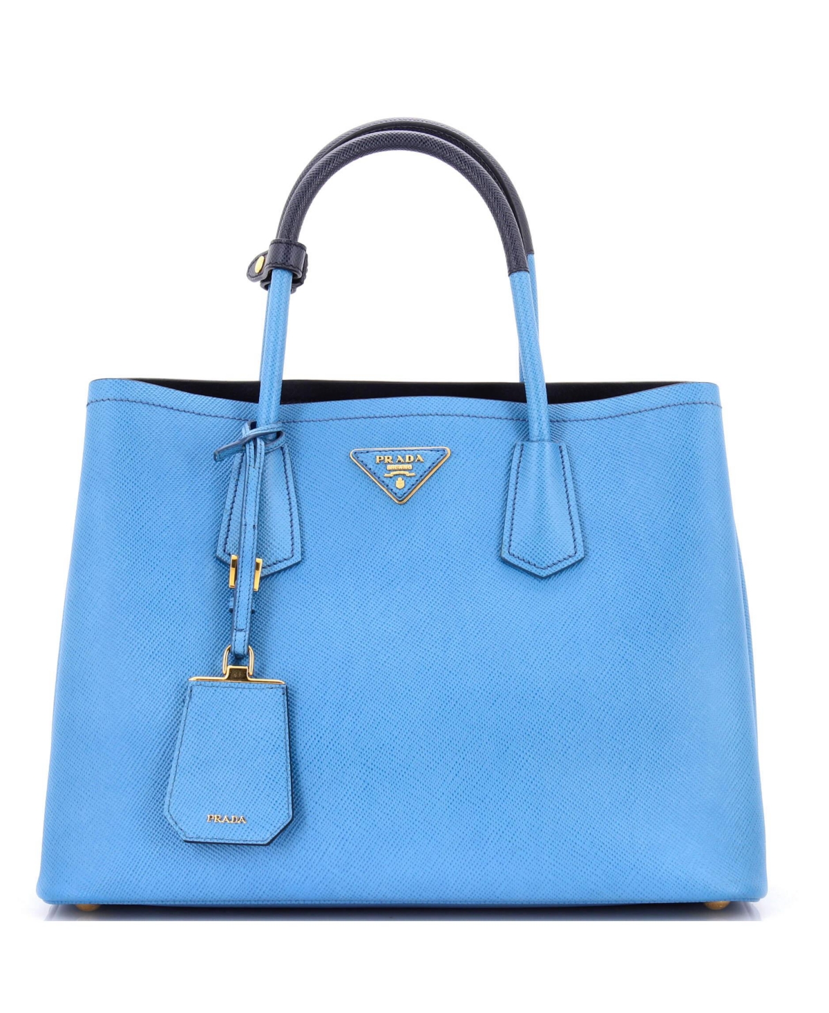 Click here for Pre-Owned Prada Medium Cuir Double Tote Saffiano L... prices