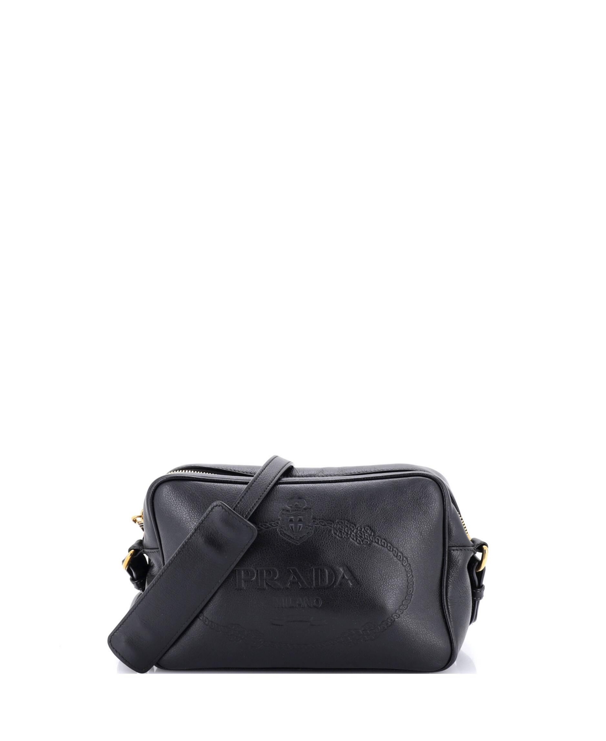 Click here for Pre-Owned Prada Small Logo Camera Bag Embossed Lea... prices