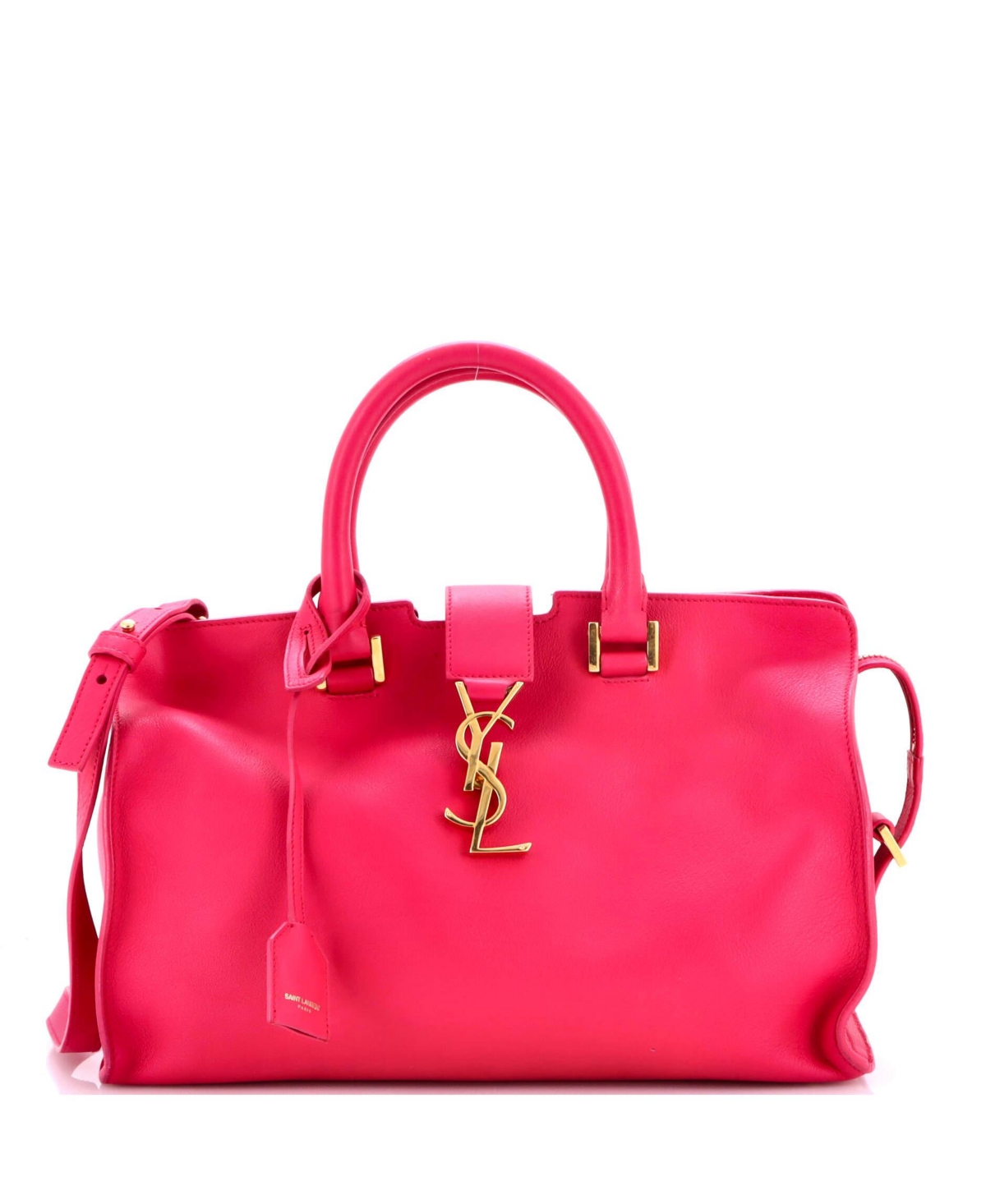 Click here for Pre-Owned Saint Laurent Small Monogram Cabas Leath... prices