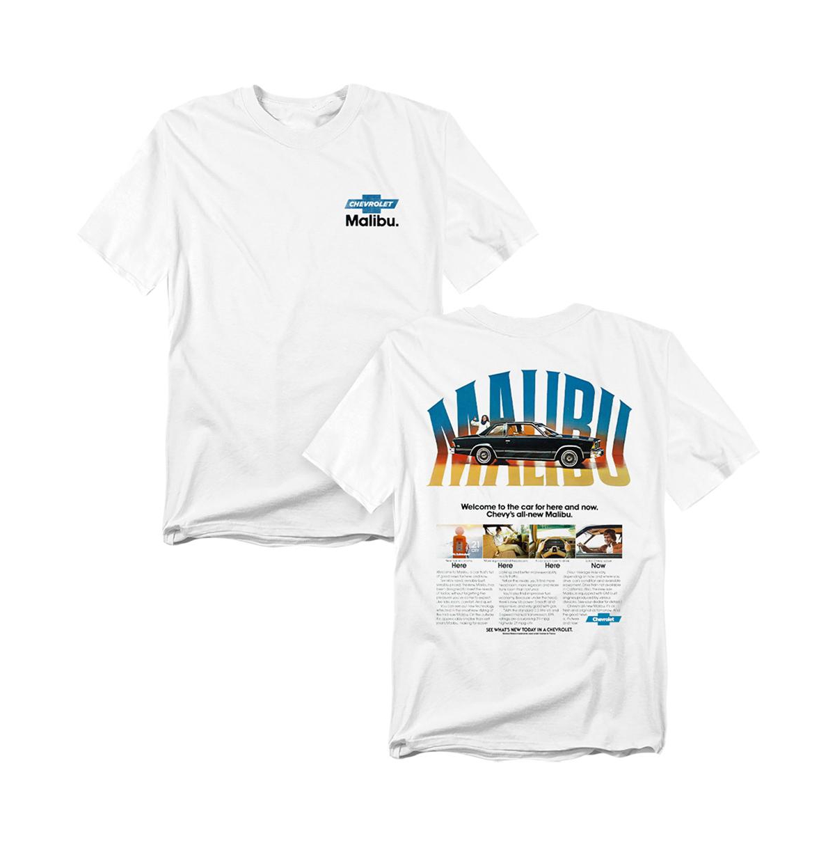 Click here for Corvette Mens Chevrolet Malibu Ad Front Back T-Shi... prices