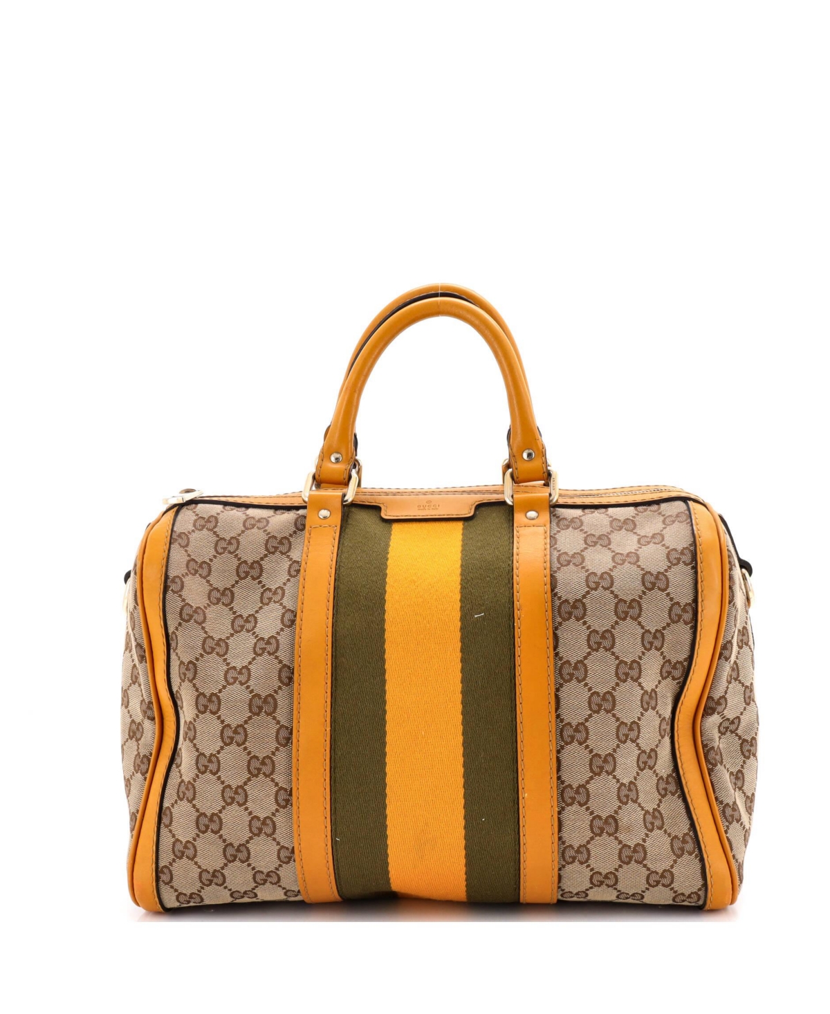 Click here for Pre-Owned Gucci Medium Vintage Web Boston Bag Gg C... prices