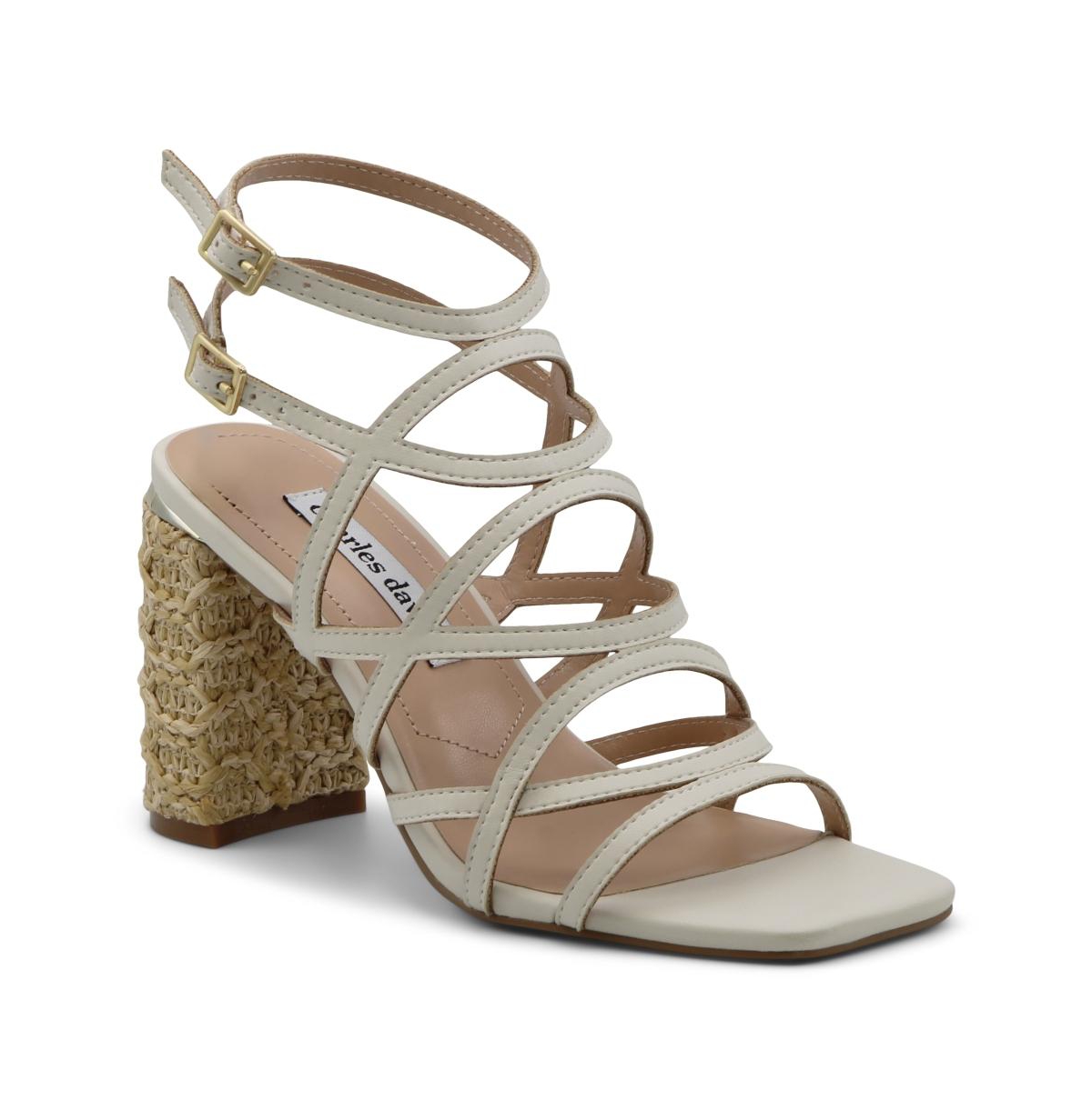 Click here for Charles David Womens Raven High Heel Sandal - Whit... prices