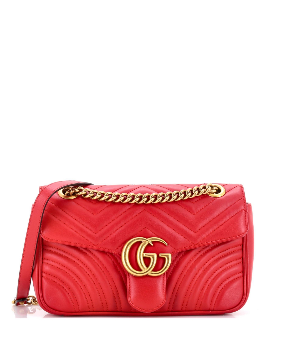 Click here for Pre-Owned Gucci Small Gg Marmont Flap Bag Matelass... prices