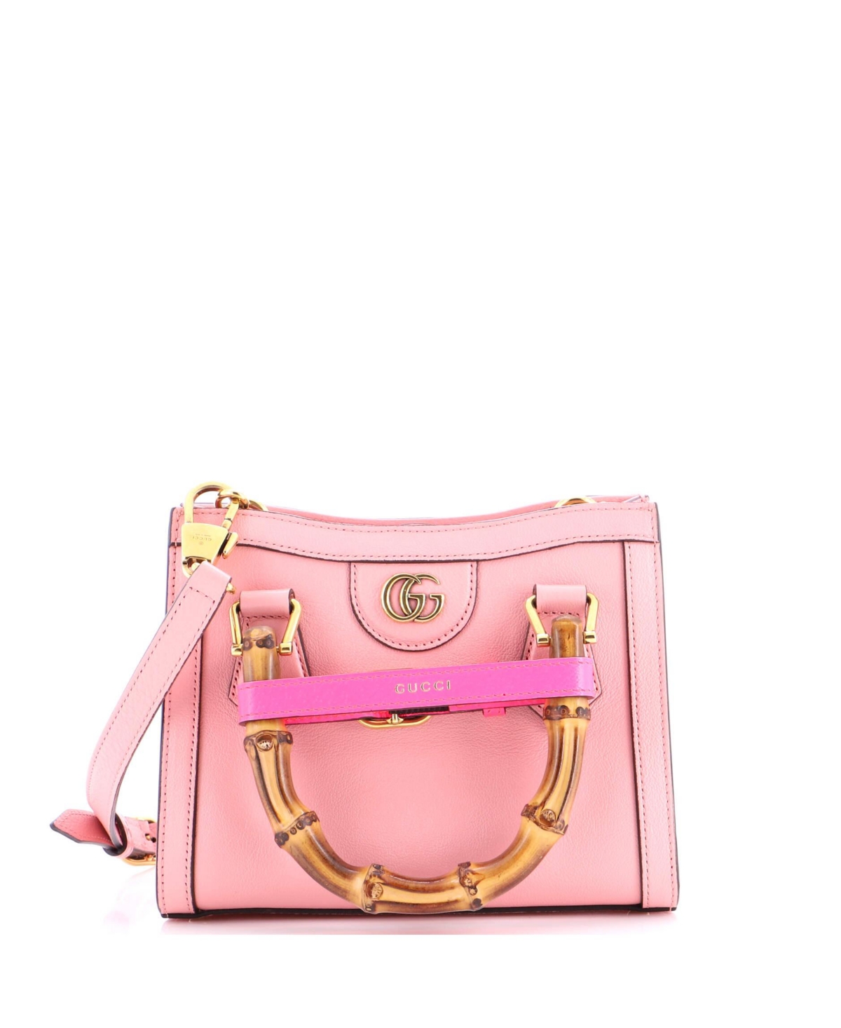 Click here for Pre-Owned Gucci Mini Diana Nm Bamboo Handle Tote L... prices