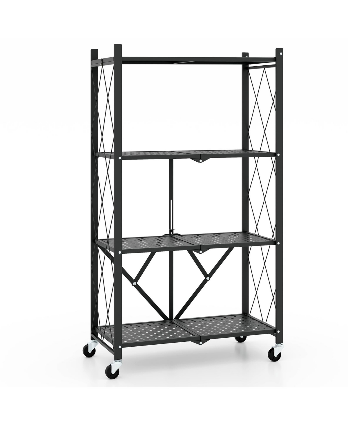 Click here for Sugift Foldable Four Tier Storage Shelf with Locki... prices