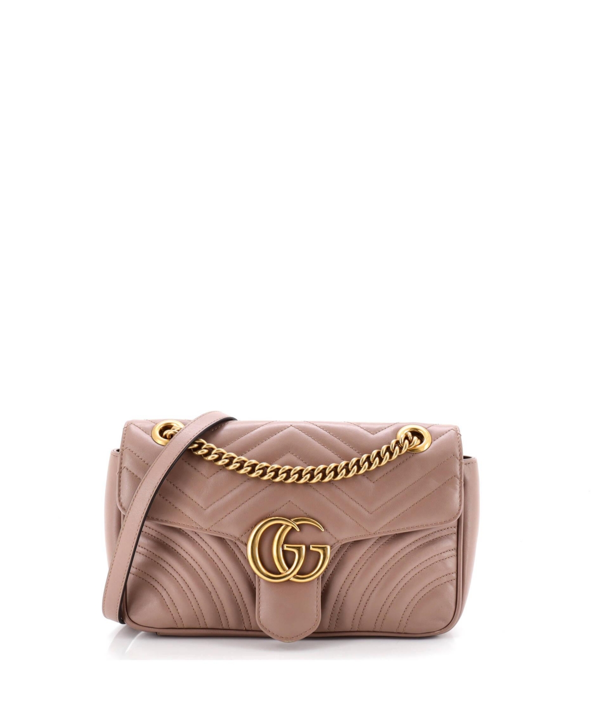 Click here for Pre-Owned Gucci Small Gg Marmont Flap Bag Matelass... prices