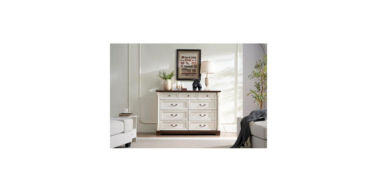 Click here for Flynama 9 Drawer Transitional Brown Dresser Storag... prices