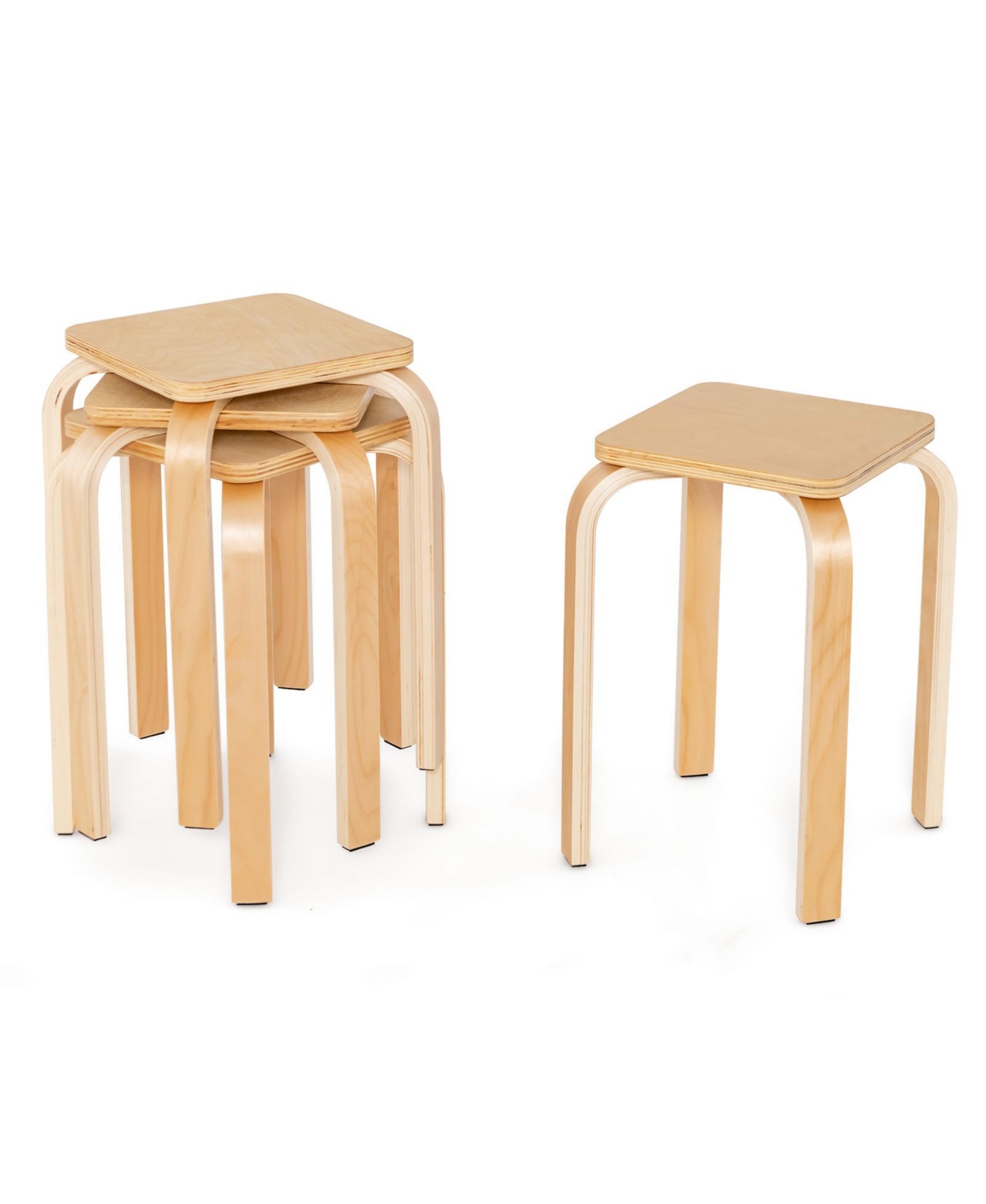 Click here for Sugift Stackable Stools Set of Four with Square To... prices