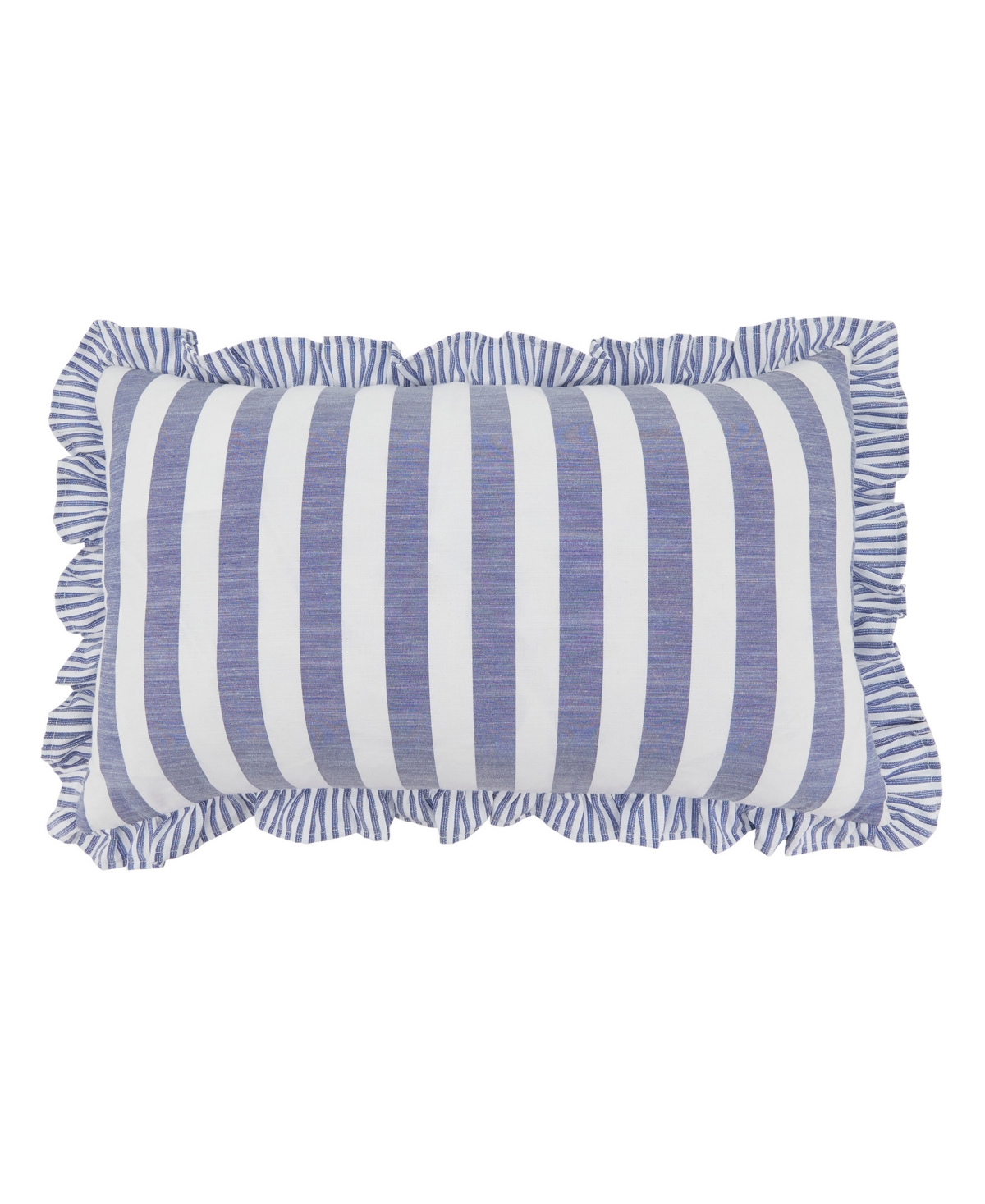 Click here for Saro Lifestyle Striped Ruffle Edge Decorative Pill... prices