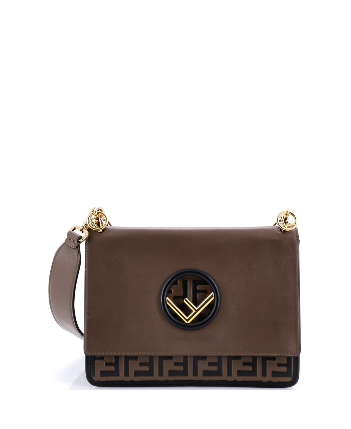 Click here for Pre-Owned Fendi Medium Kan I F Shoulder Bag Leathe... prices