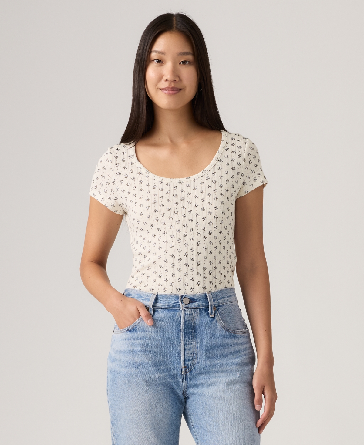 Click here for Levis Womens Short-Sleeve Crew Neck Top - Kimberly... prices