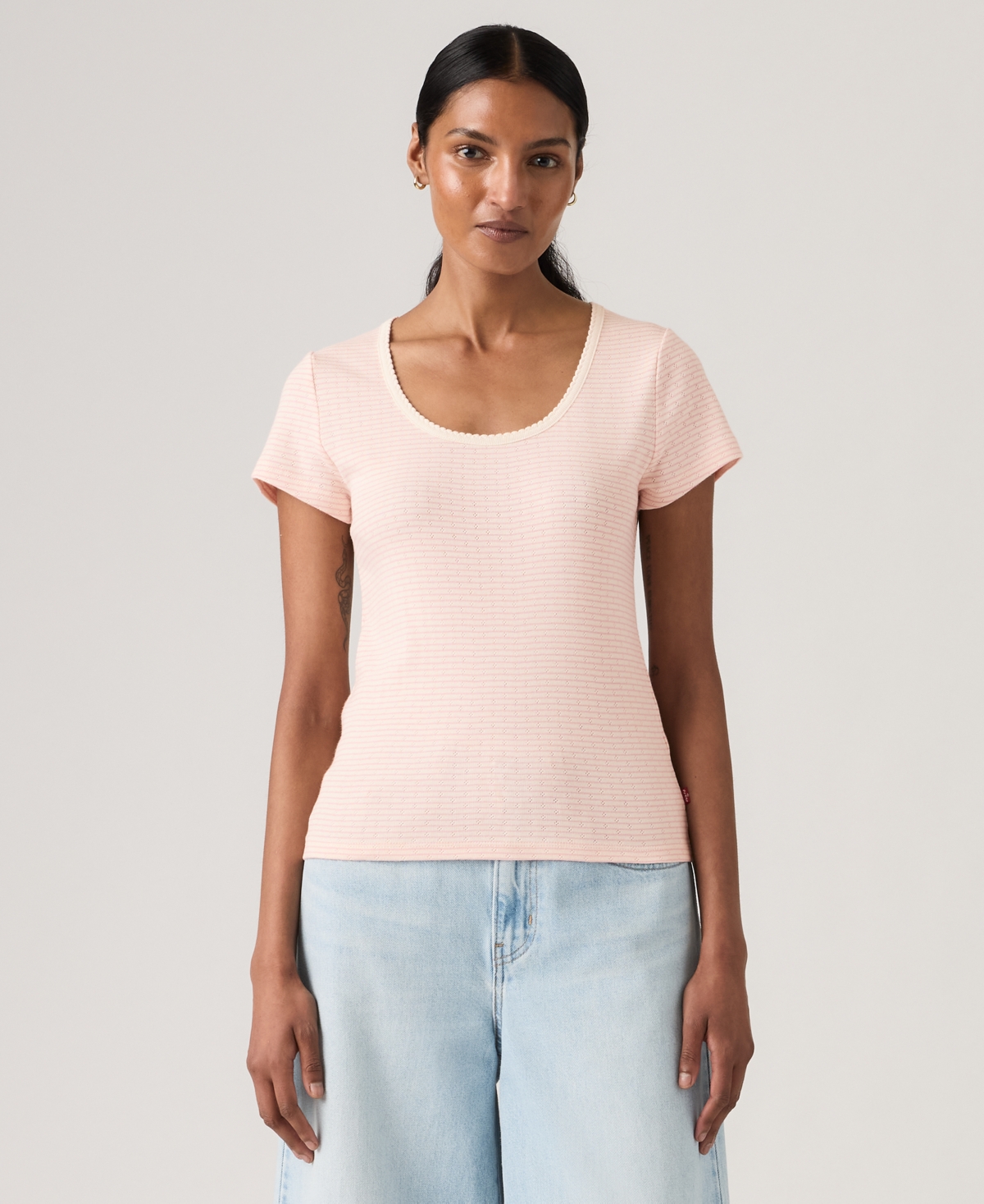 Click here for Levis Womens Short-Sleeve Crew Neck Top - Tina Str... prices