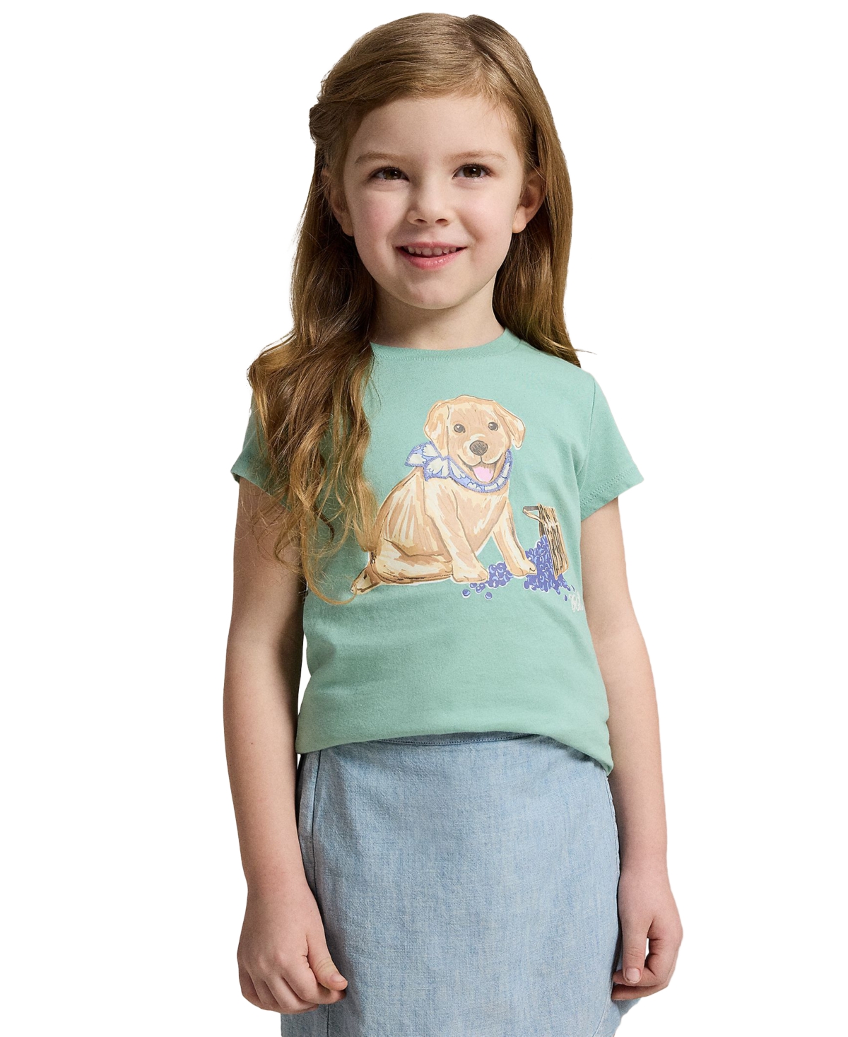 Click here for Polo Ralph Lauren Girls 2-6X Dog-Print Crewneck Je... prices