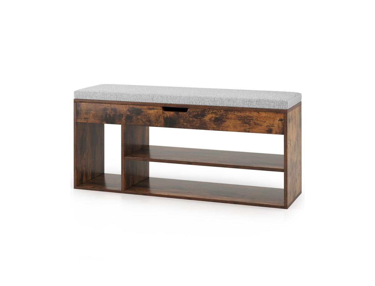 Click here for Slickblue Storage Shoe Bench with Padded Seat and... prices