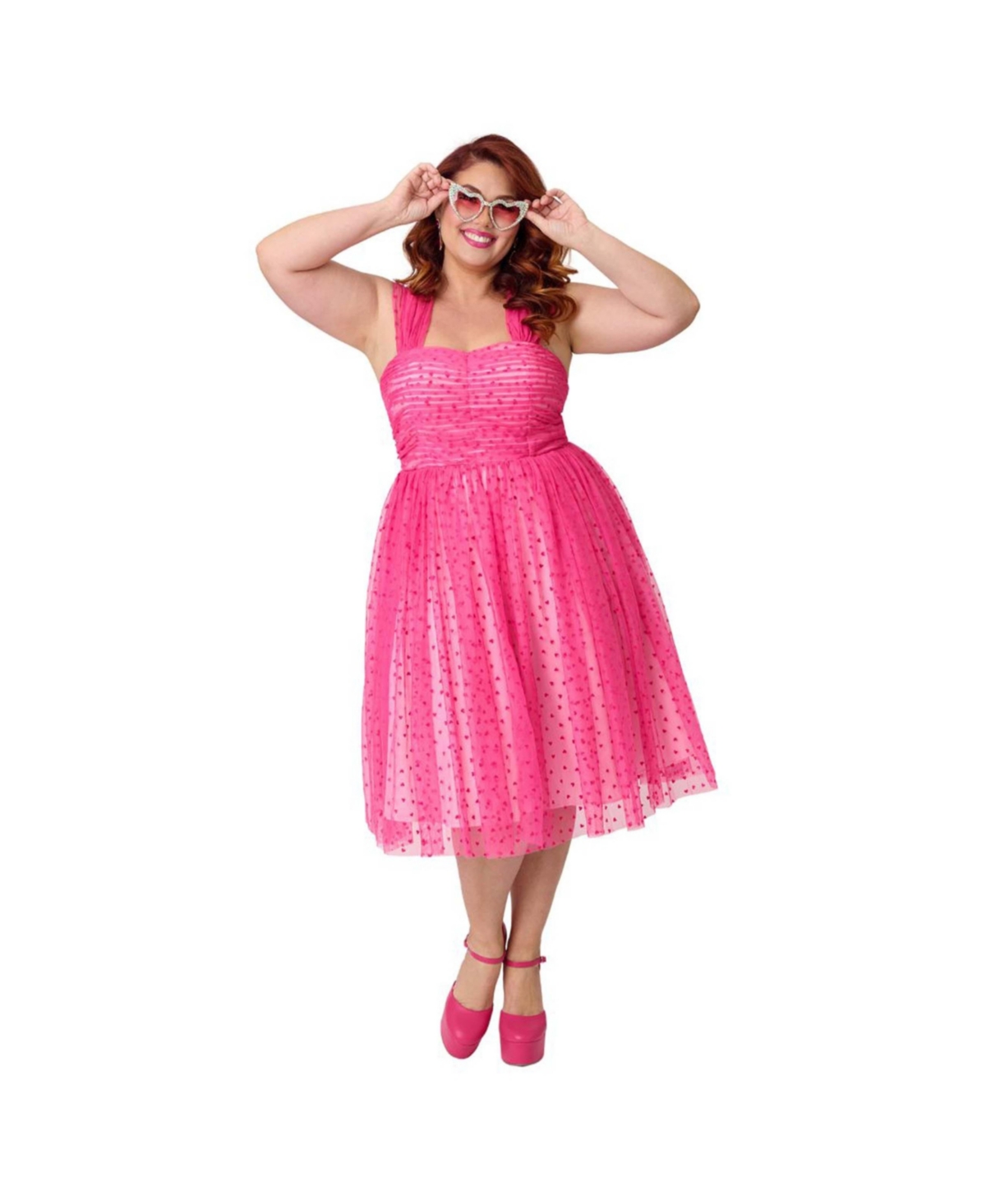 Click here for Unique Vintage Plus Size Garden State Swing Dress... prices