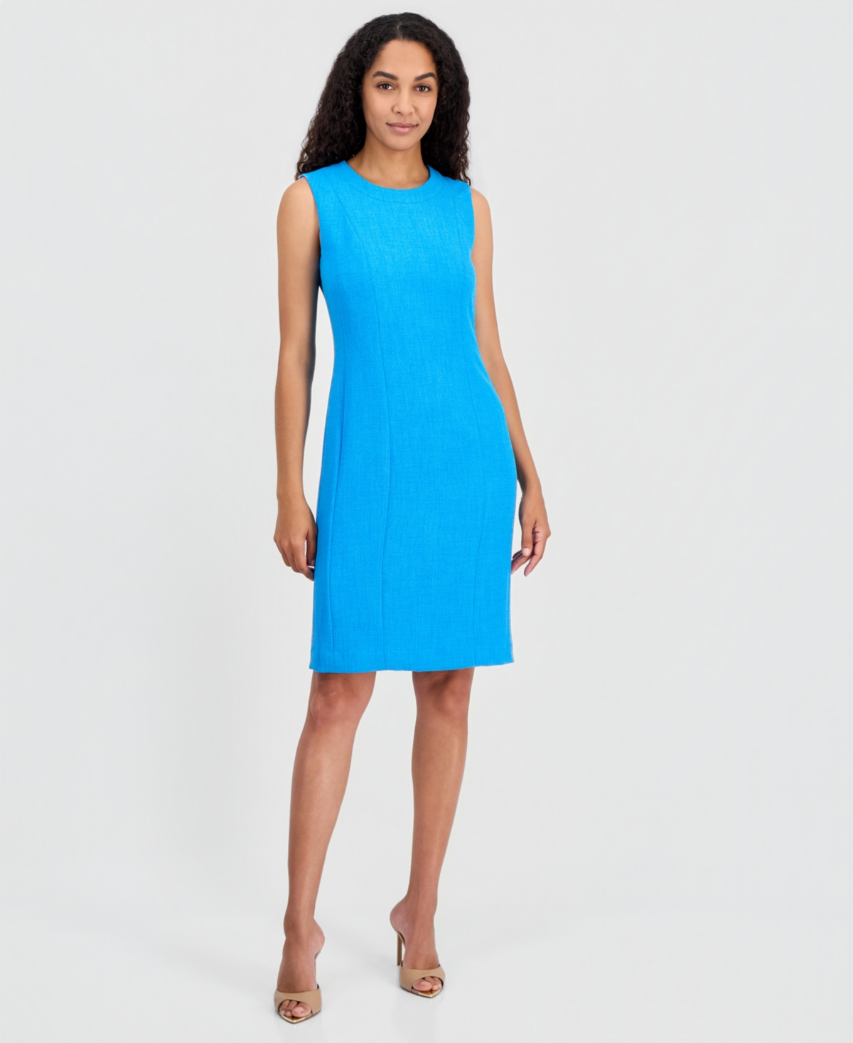 Click here for Kasper Womens Sleeveless Sheath Dress - Bright Azu... prices