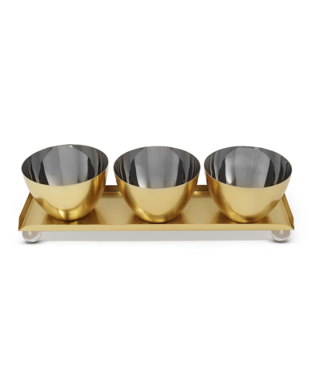 Click here for Classic Touch Bowl Relish Dish on Tray  Set of 4 -... prices
